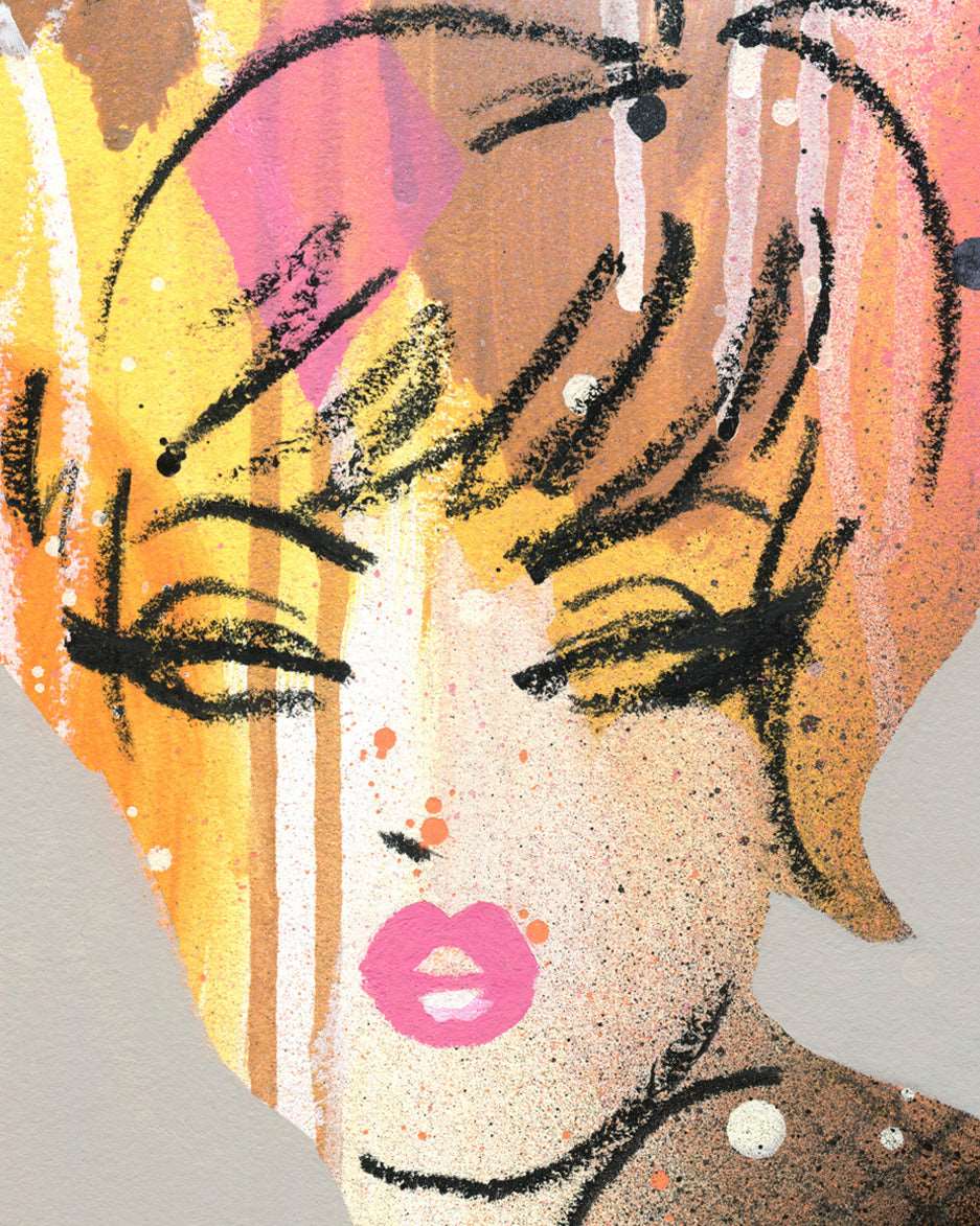 Limited edition vintage mid century girl art print by Neryl Walker